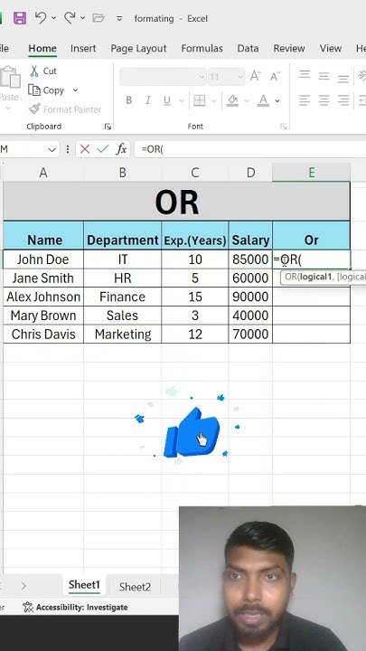 Or formula in excel. #excel #shorts #learnexcel - YouTube