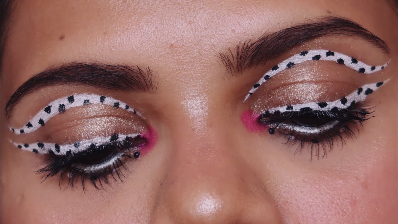 Cow Print Eye Makeup I Animal Print EyeMakeup - YouTube