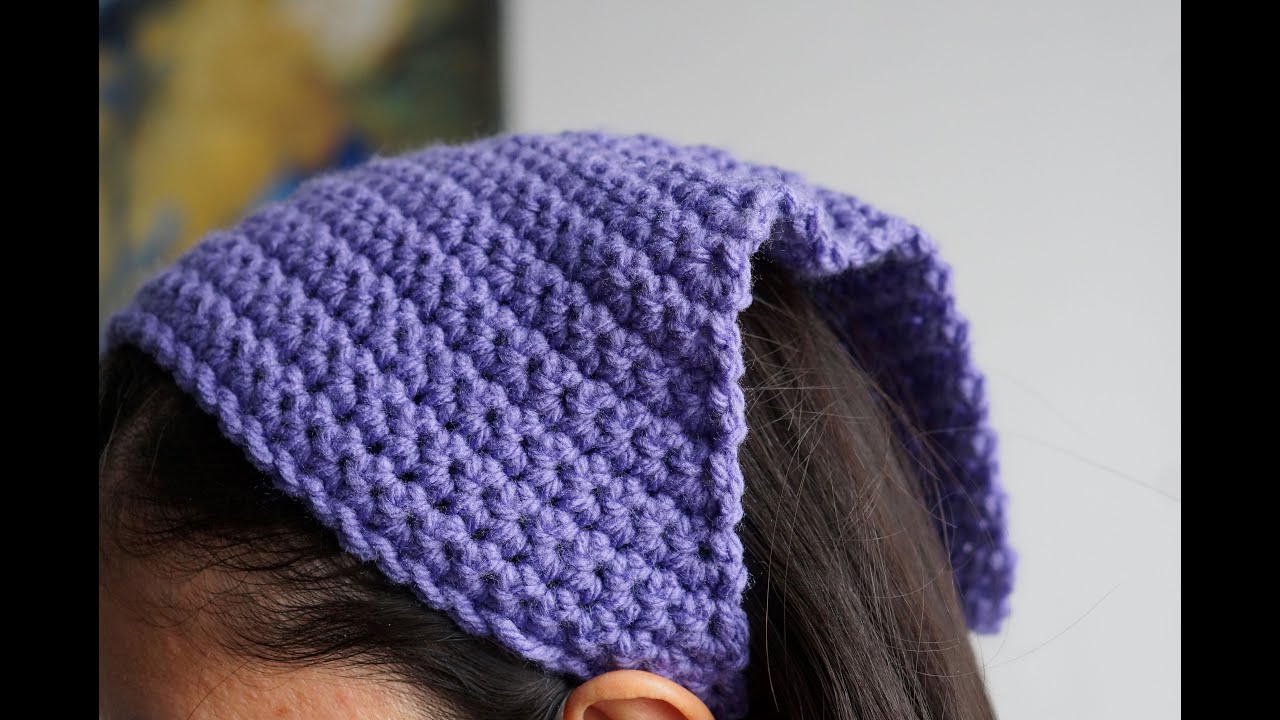 Single crochet bandana crochet pattern - YouTube
