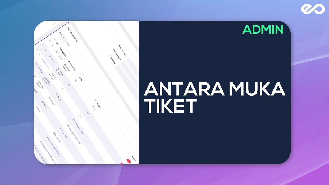 Admin Tickets interface - YouTube