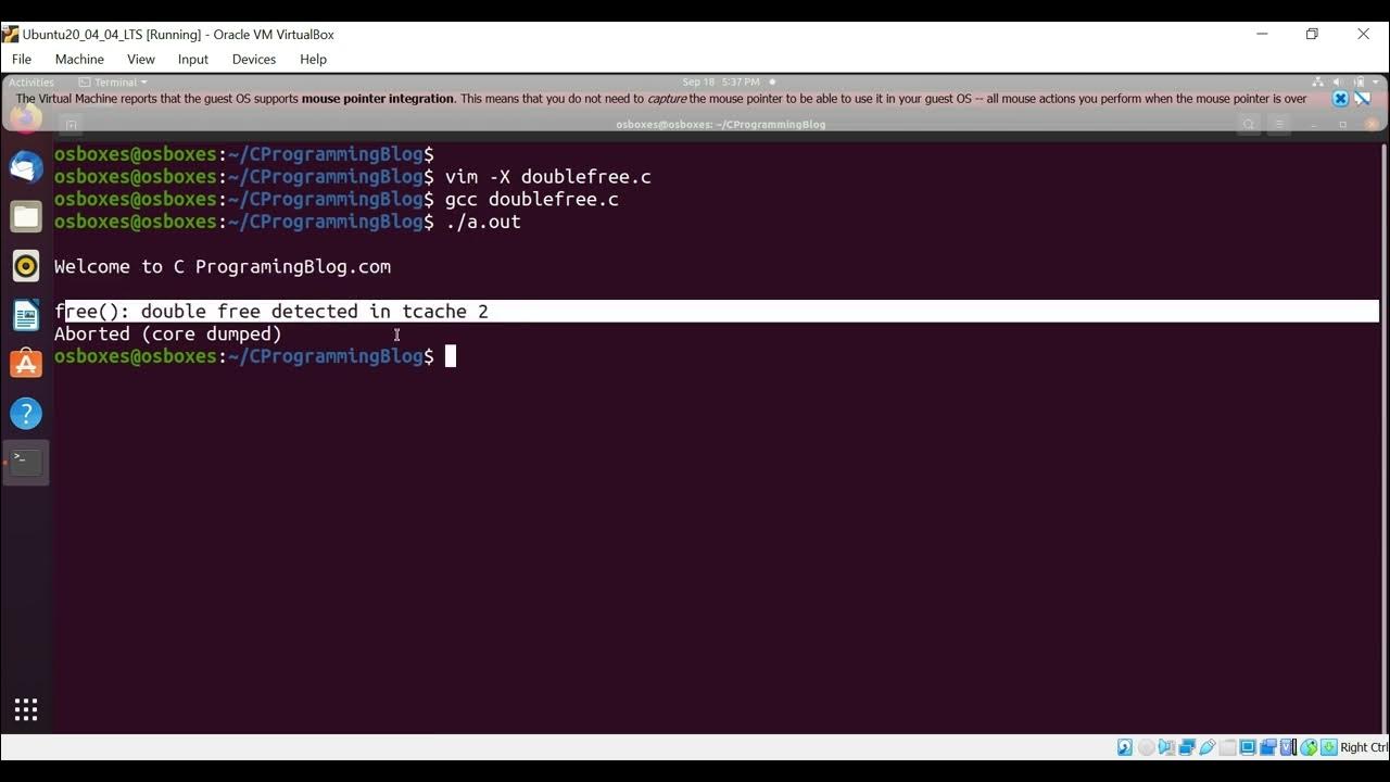 What is double free in c | Double free crashes the program | How to solve double free |C ...