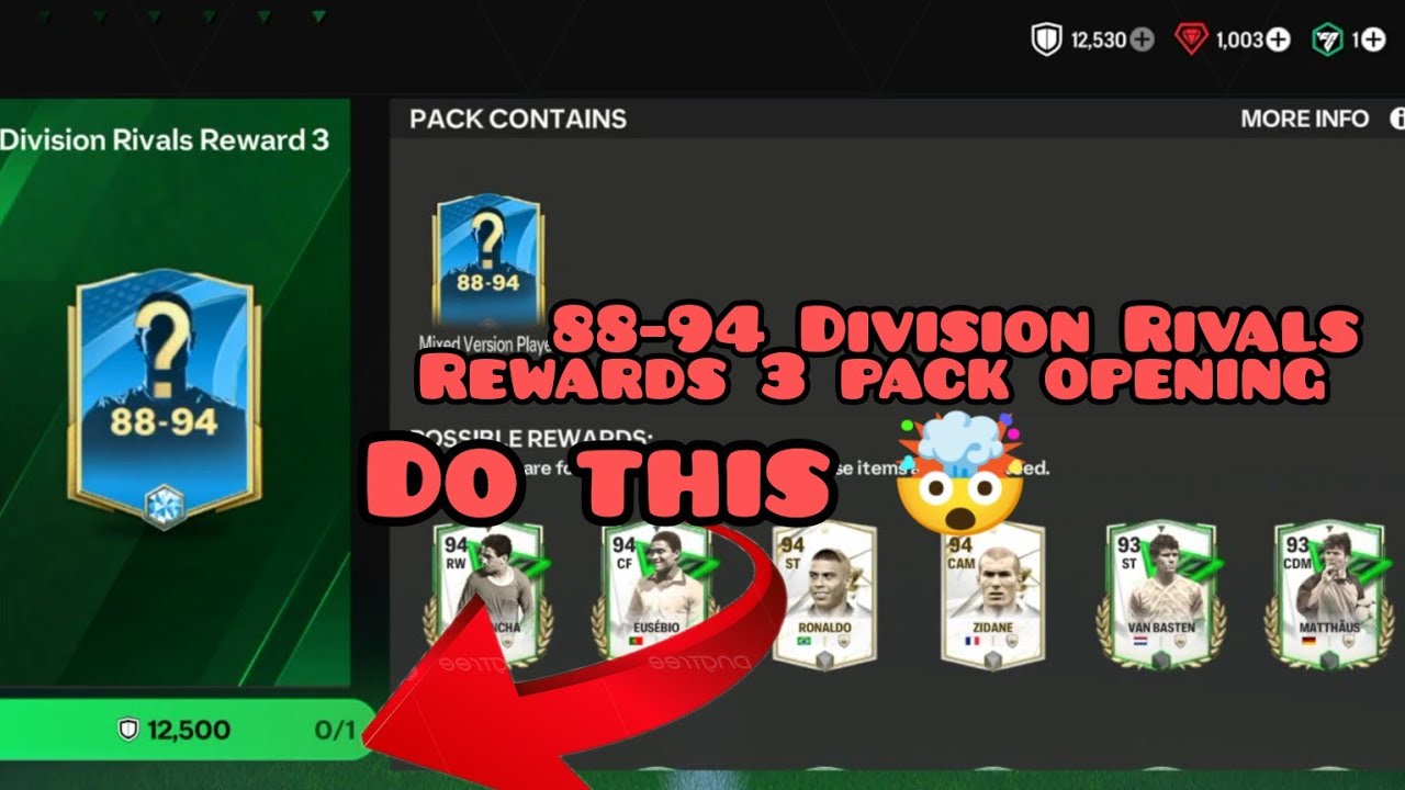 88 - 94 Division Rivals Rewards 3 pack opening/how to get a icon/how to ...