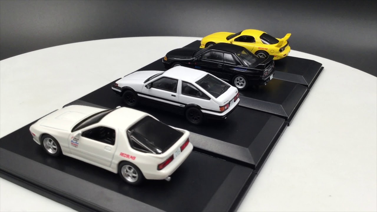Kyosho 1:64 Initial D (4 cars in 1 pack) K07057A6 diecast car model ...