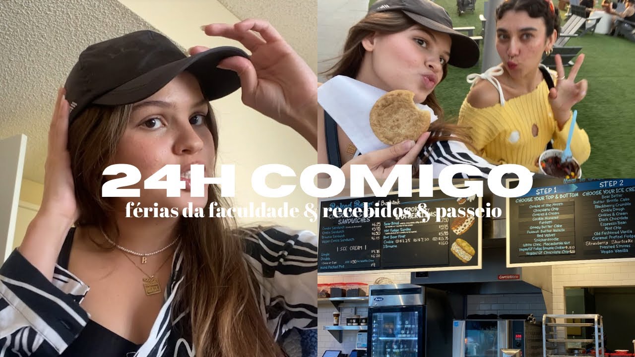 VLOG: 24 HORAS COMIGO | férias da faculdade & recebidos & shopping ...