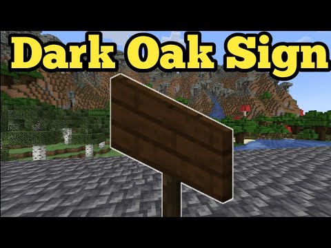 How to Craft Dark Oak Signs in Minecraft - YouTube