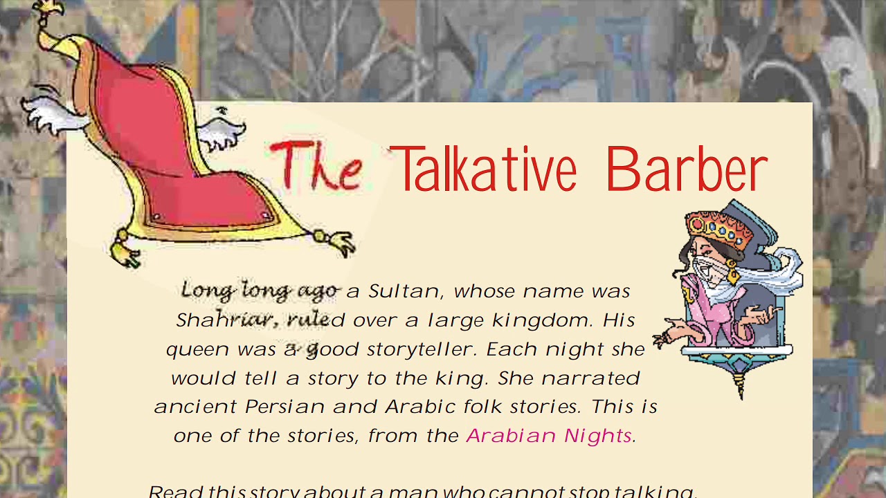 Class-5th.|. Subject-Marigold.|. chapter-12.|..The Talkative Barber ...