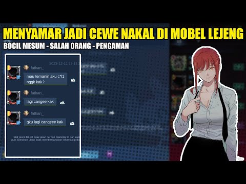 PRANK NYAMAR JADI CEWEK NAKAL DI MOBILE LEGENDS - KOCAK