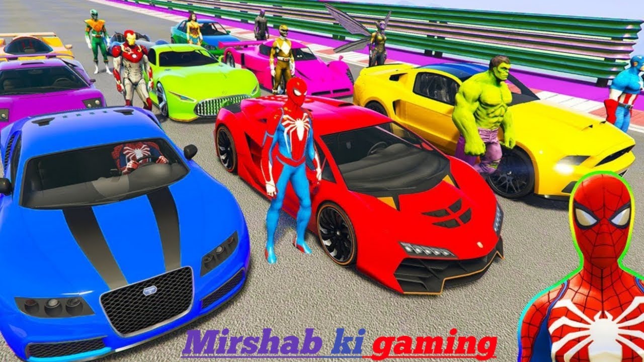 Superhero | Car mega Ramp Games | Car racing high speed - YouTube