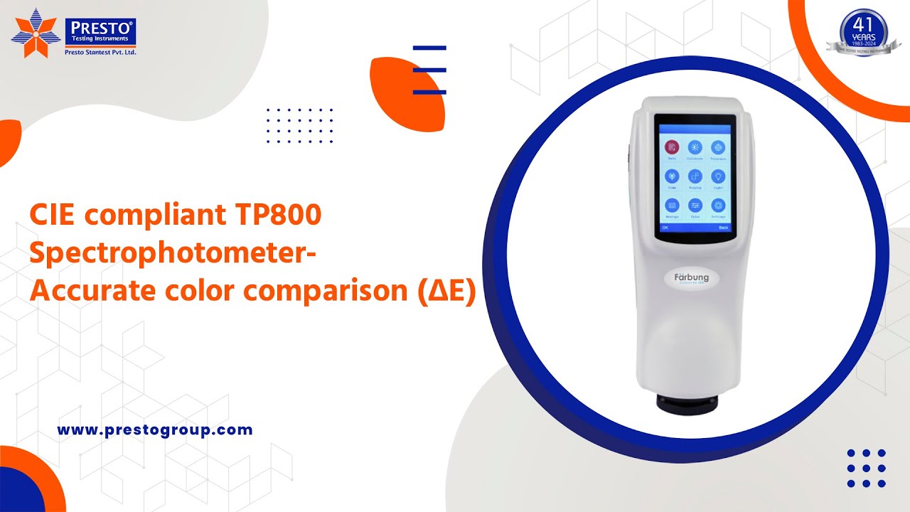 CIE Compliant TP800 Spectrophotometer | Accurate Color Comparison (ΔE ...