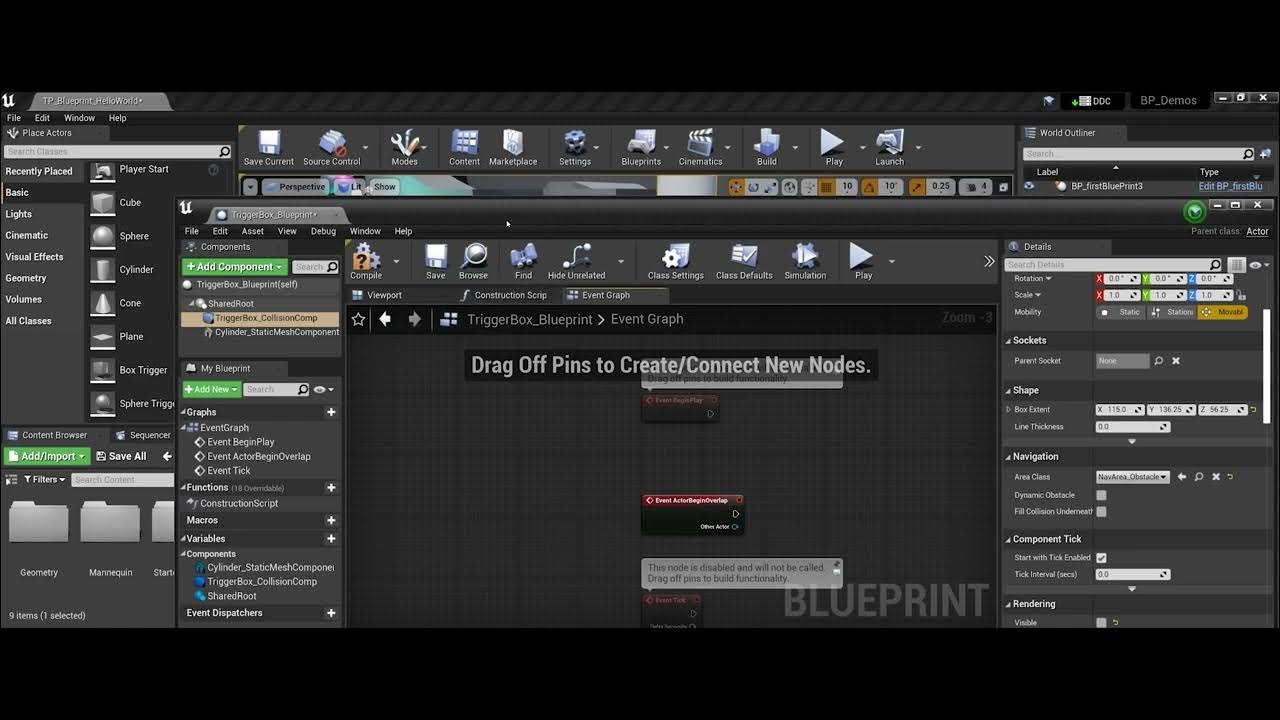 Unreal Engine Blueprint - Hello World - YouTube