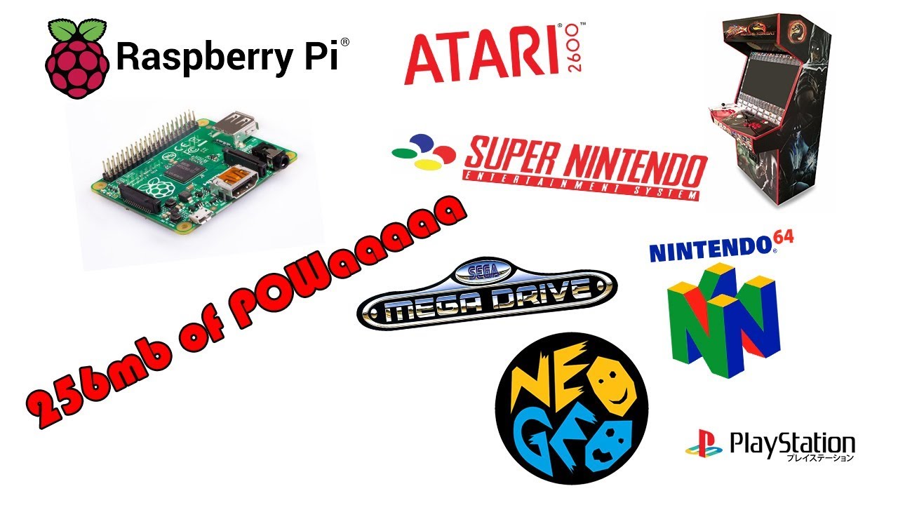 Raspberry Pi 1 256Mb - Retropie - 8, 16, 32 & 64 bits tested!!! - YouTube