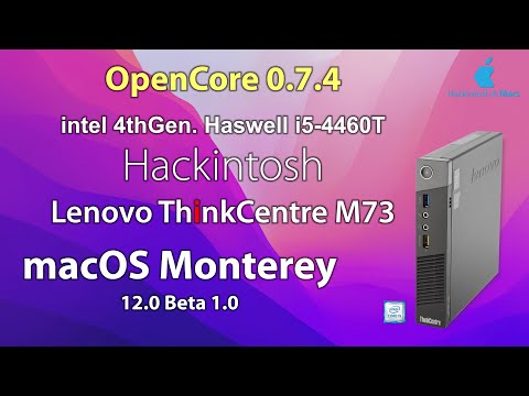 macOS Monterey 12.0 beta 1.0 on Hackintosh Lenovo ThinkCentre M73 Tiny