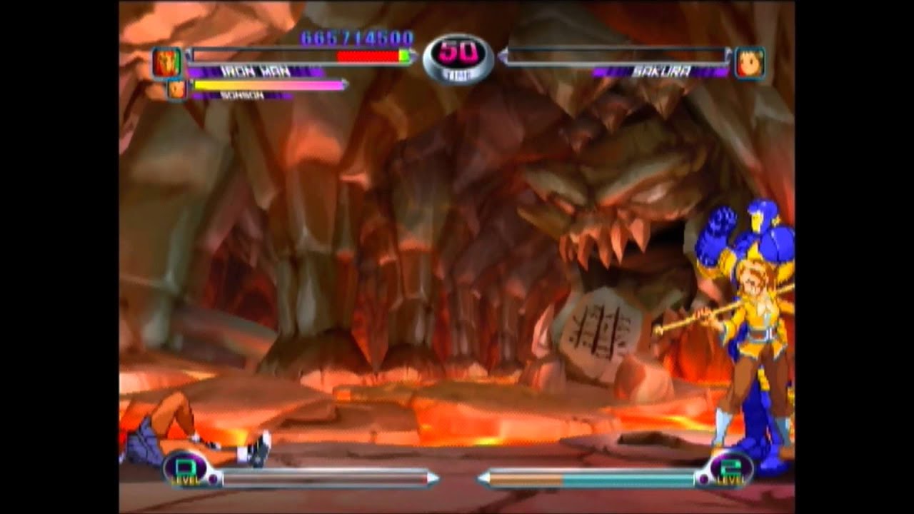 Marvel vs Capcom 2 (Xbox) - Arcade mode playthrough - YouTube