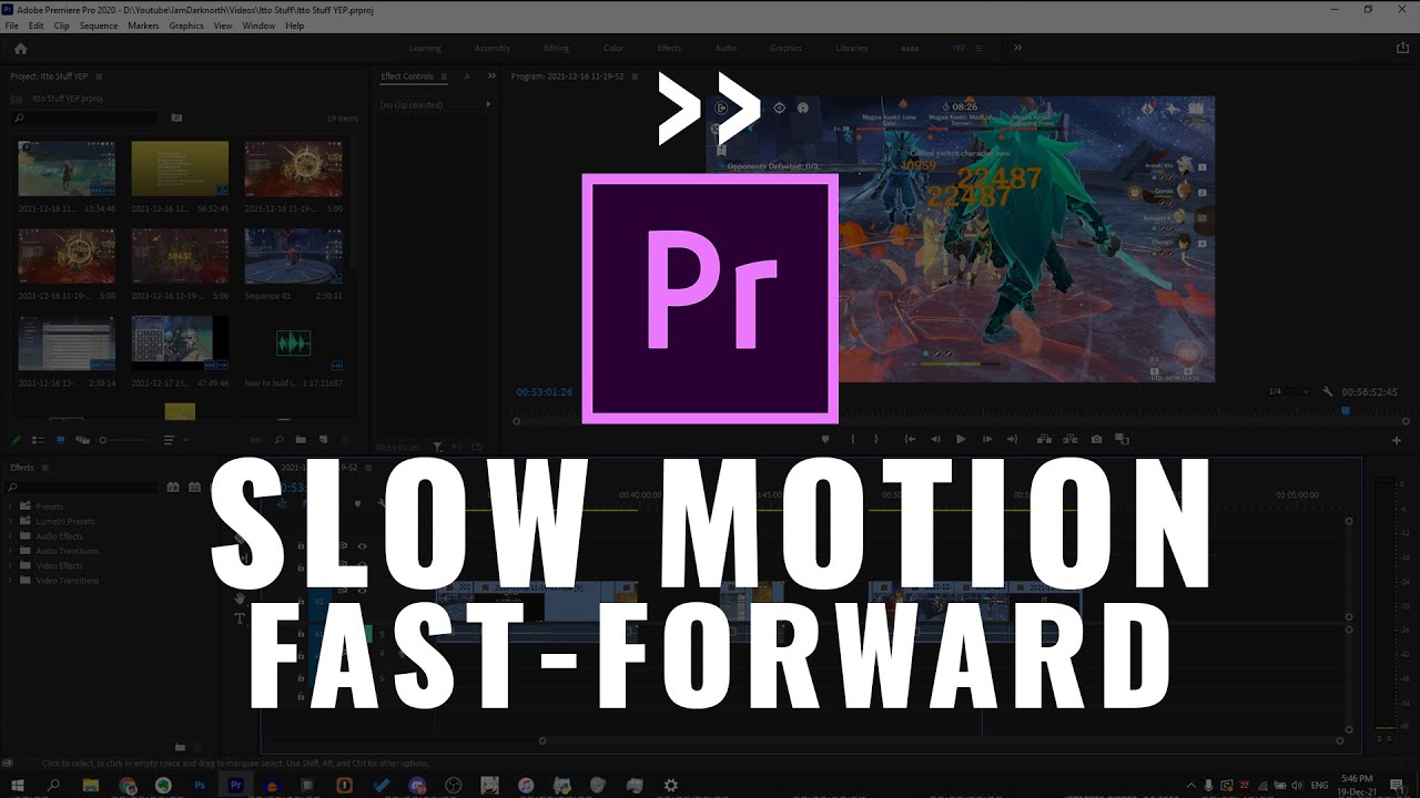 How to Slow Motion & Fast Forward Clip in Premiere Pro - YouTube