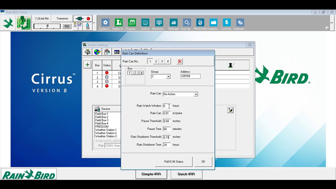 Rain Bird IC CONNECT: Configure Rain Watch Sensor with IC-IN - YouTube