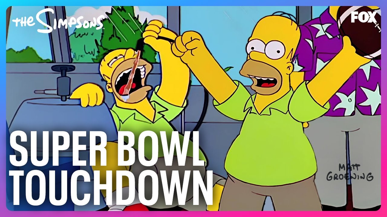 Bart & Homer Go To The Super Bowl and Meet Dan Marino | The Simpsons ...