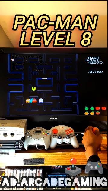 Pac-Man Level 8 - Namco Arcade Classics Joystick Controller - YouTube