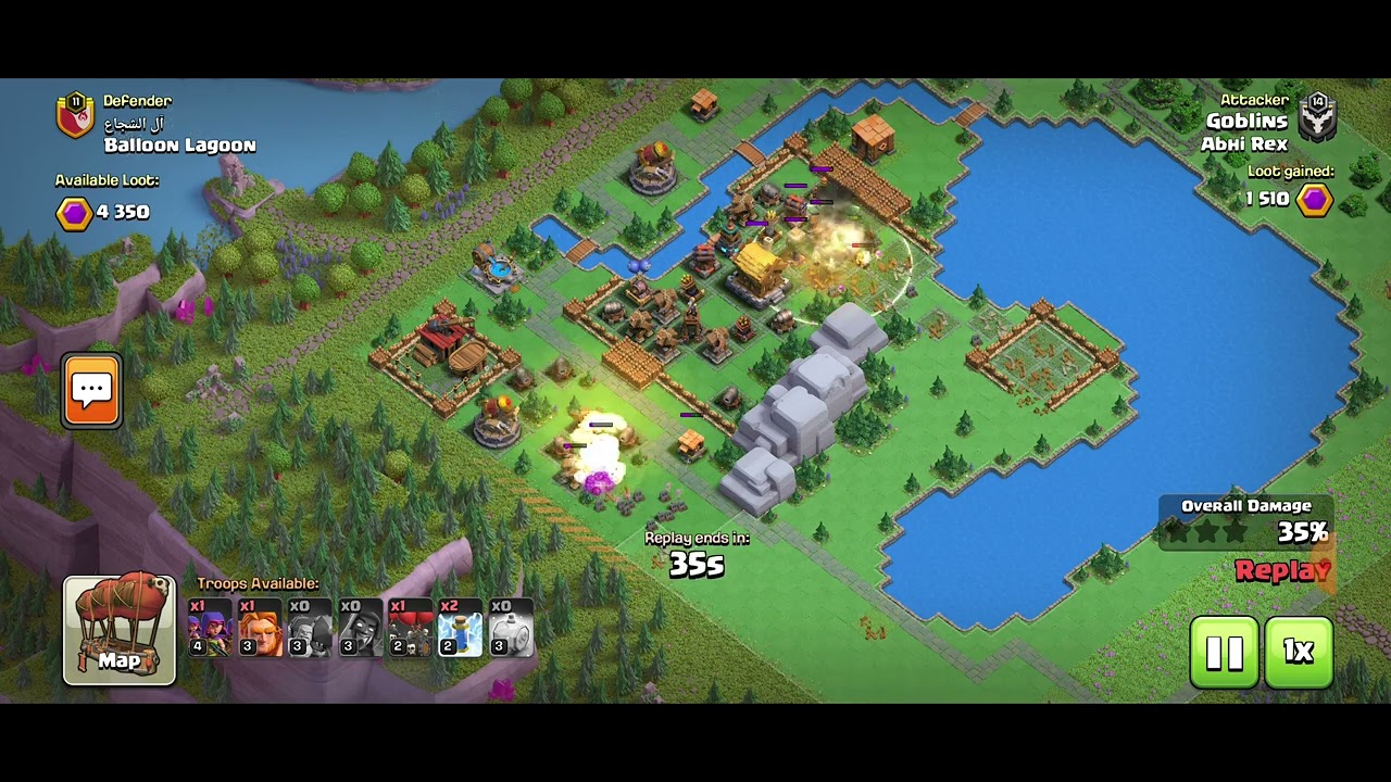 Balloon Lagoon Level 2 - Custom Layout 2 - 3 star in 2 attacks - YouTube