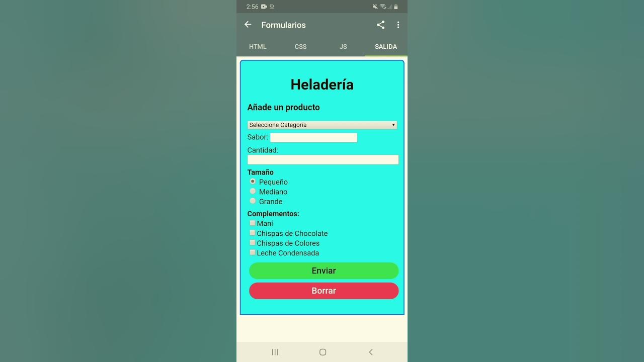 Formularios en la Web con HTML y Javascript - Sistema de Compra y Venta ...