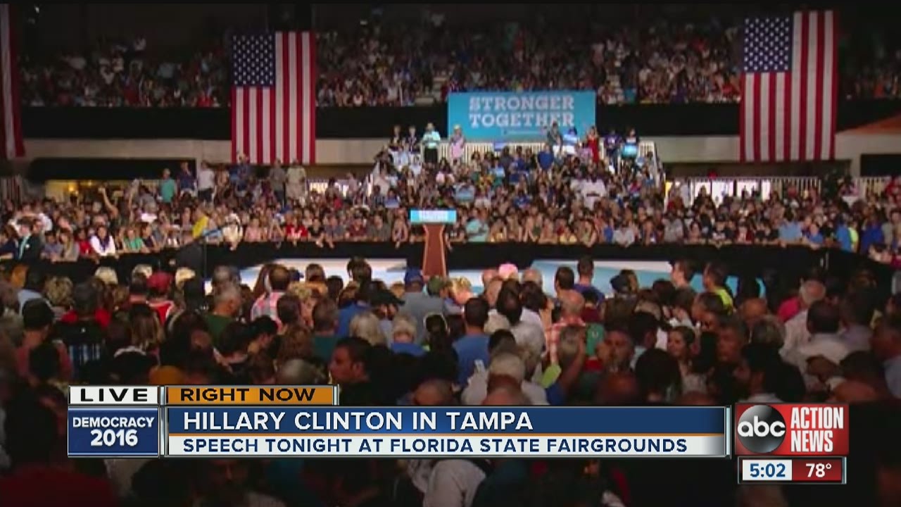 Hillary Clinton holds rally Friday in Tampa - YouTube
