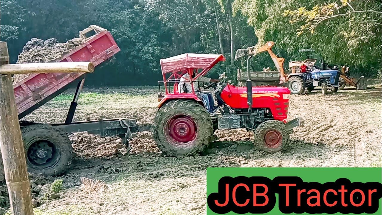 JCB Tractor loading video JCB Tractor loading mud - YouTube