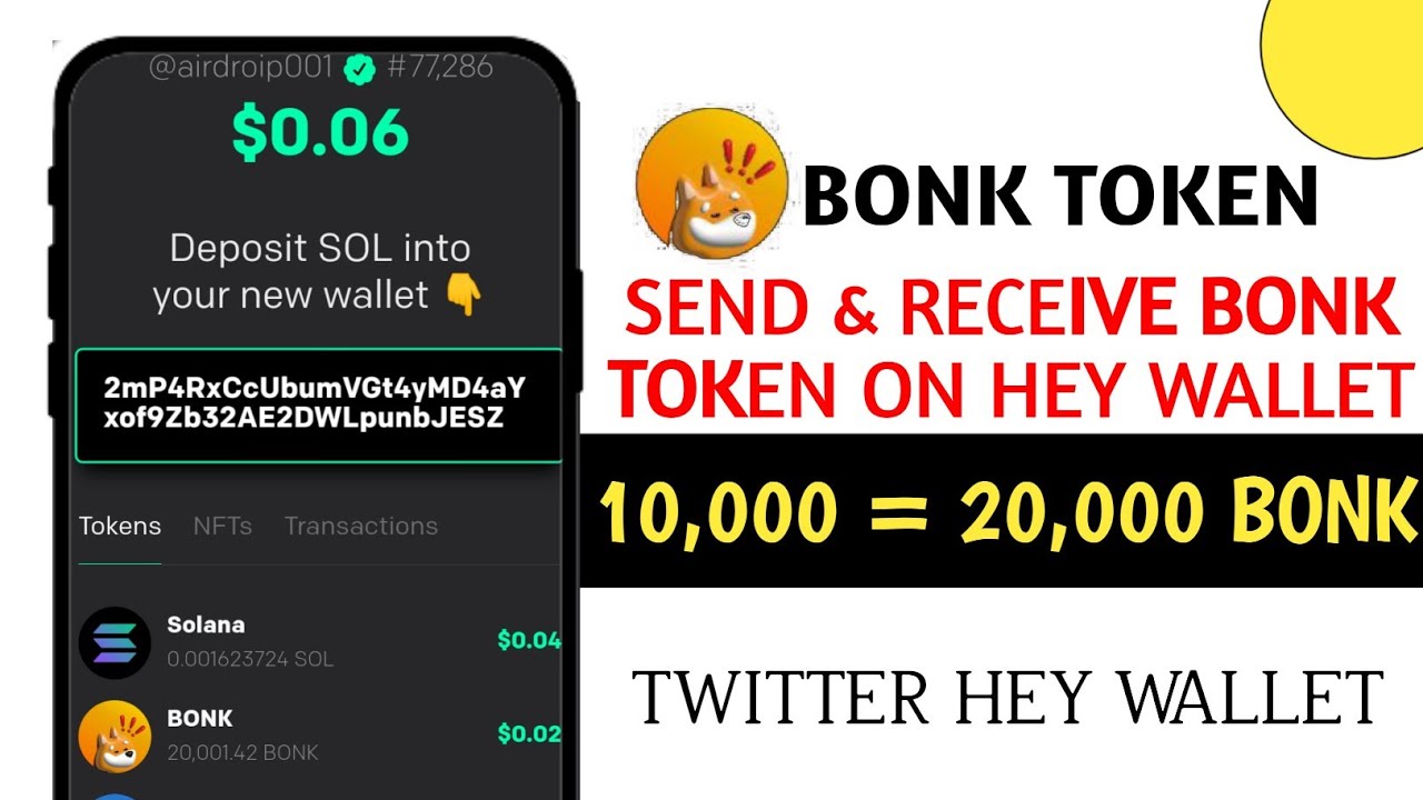 Send & Receive BONK TOKEN from Hey Wallet to another Hey Wallet ...
