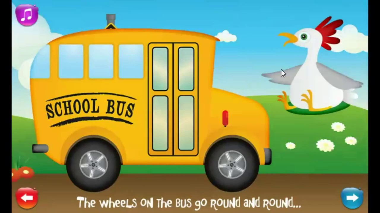 Wheels On The Bus Kids Game Nursery Rhymes Compilation | Songs for ...