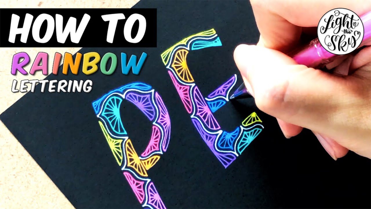 HOW TO: Fun + Colorful Lettering | Peace | Creative Lettering #6 - YouTube