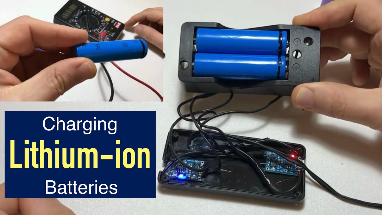 Diy Li-ion (Lithium-ion) Battery Charging. DIY 18650 Charger with ...