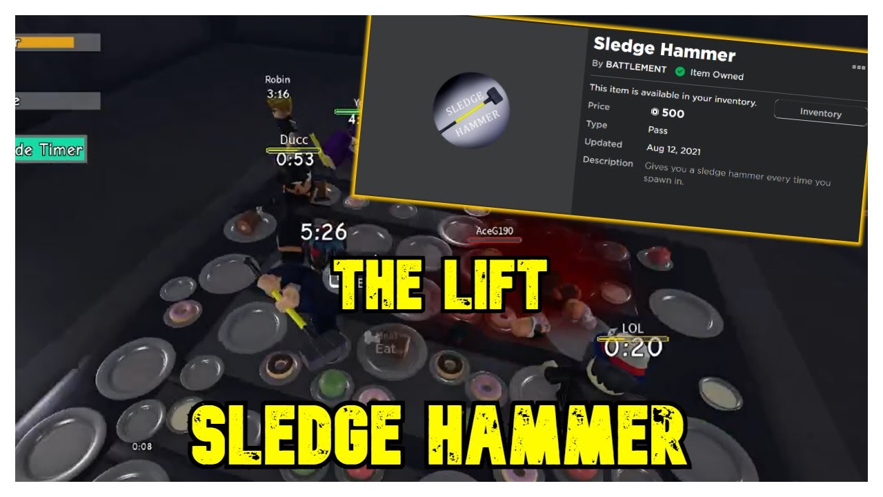 Roblox - The Lift: Sledge Hammer Gameplay - YouTube