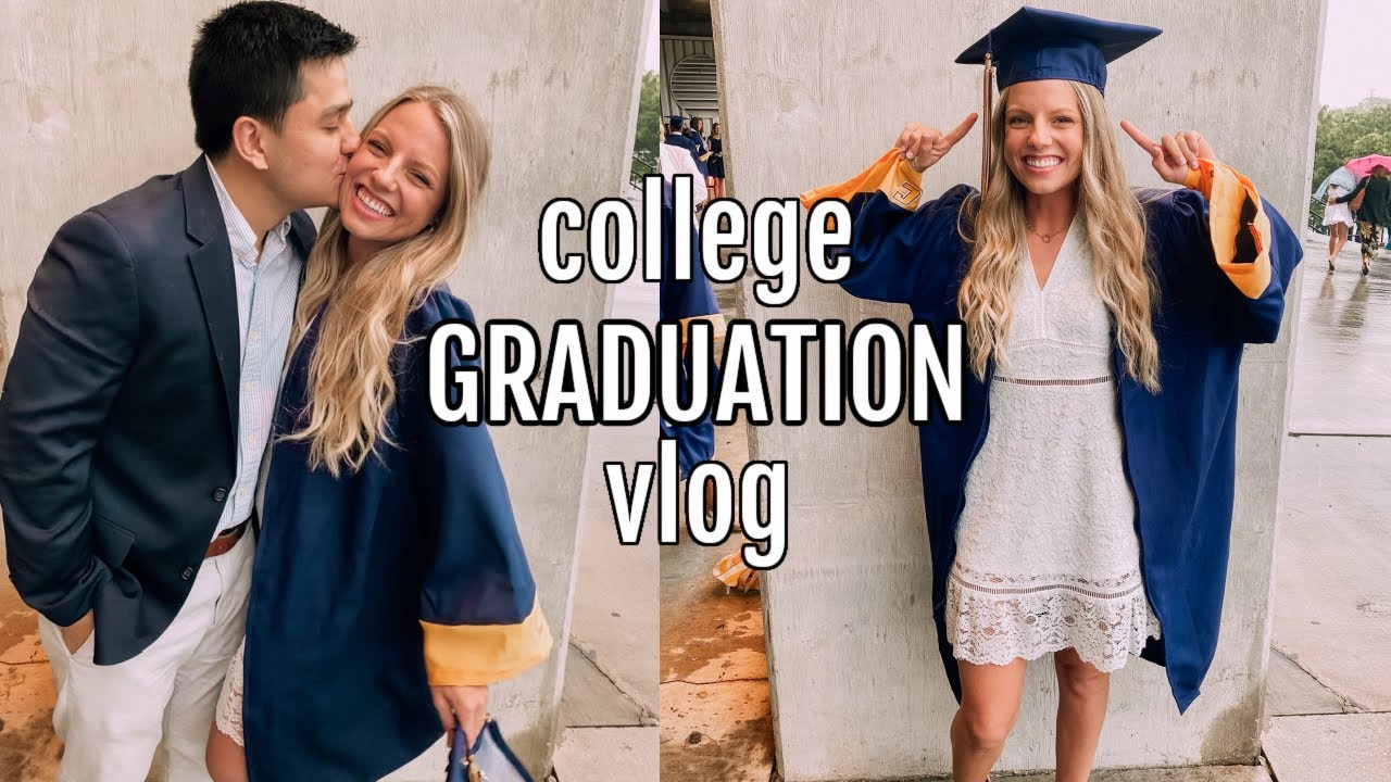 COLLEGE GRADUATION + FINALS WEEK VLOG// emotional & happy day!! - YouTube