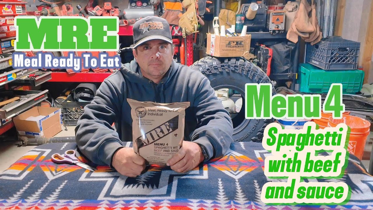 MRE contents and preparation, Menu 4 spaghetti and beef with sauce ...