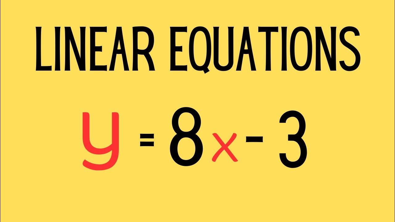Linear Equation - YouTube
