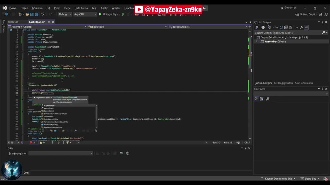 Unity Engine - IEnumerator Kullanımı (Zamana bağlı işlem) - YouTube