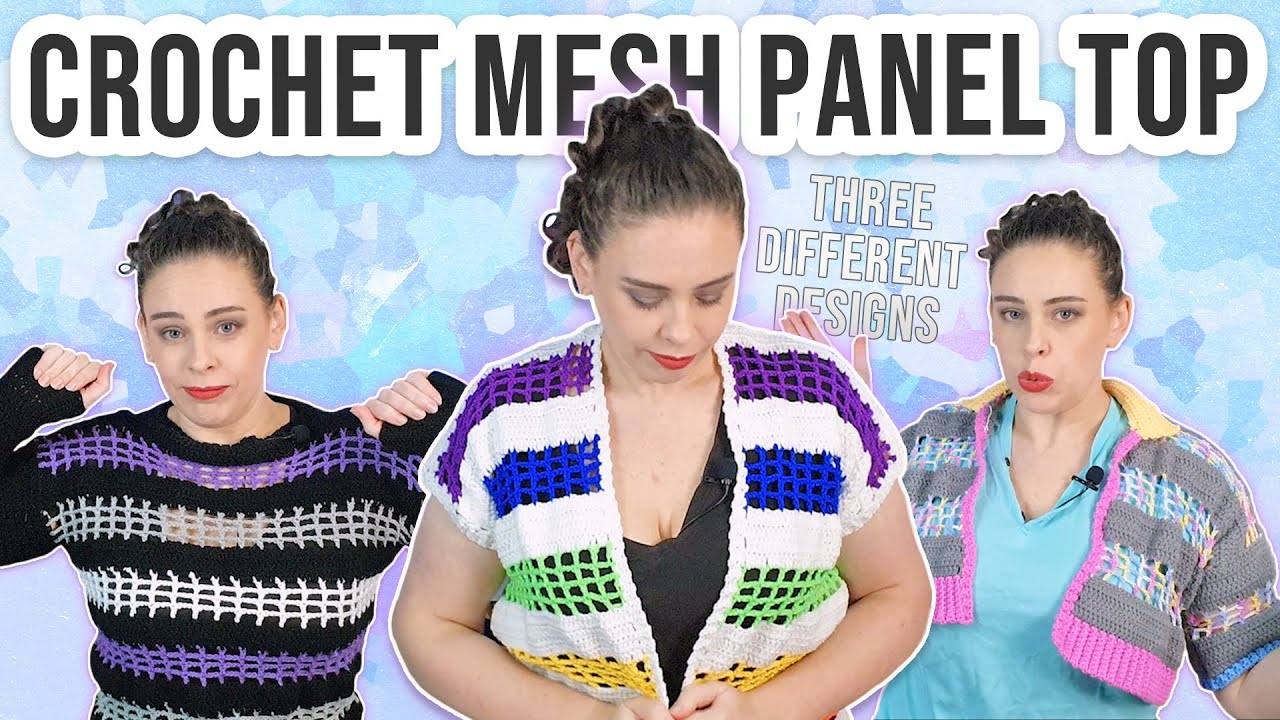 Crochet Mesh Top Pattern & Tutorial | Makes a sweater, cardigan or crop ...