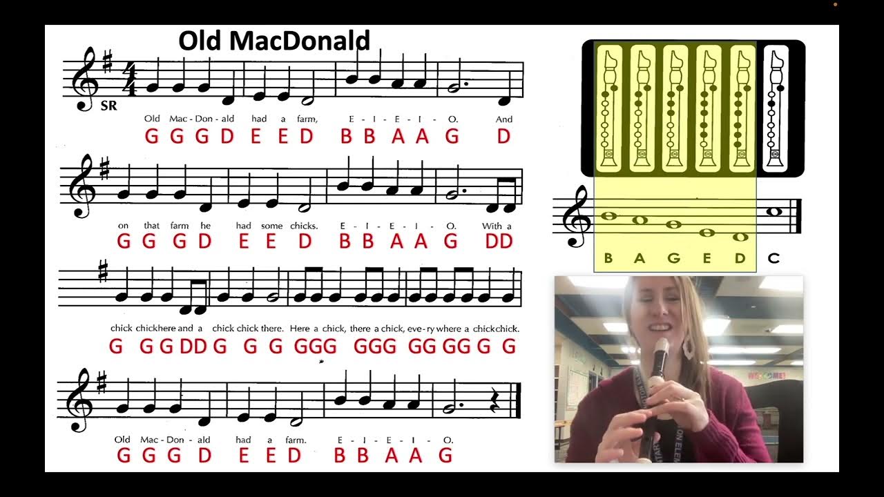 Recorder, Old MacDonald - YouTube