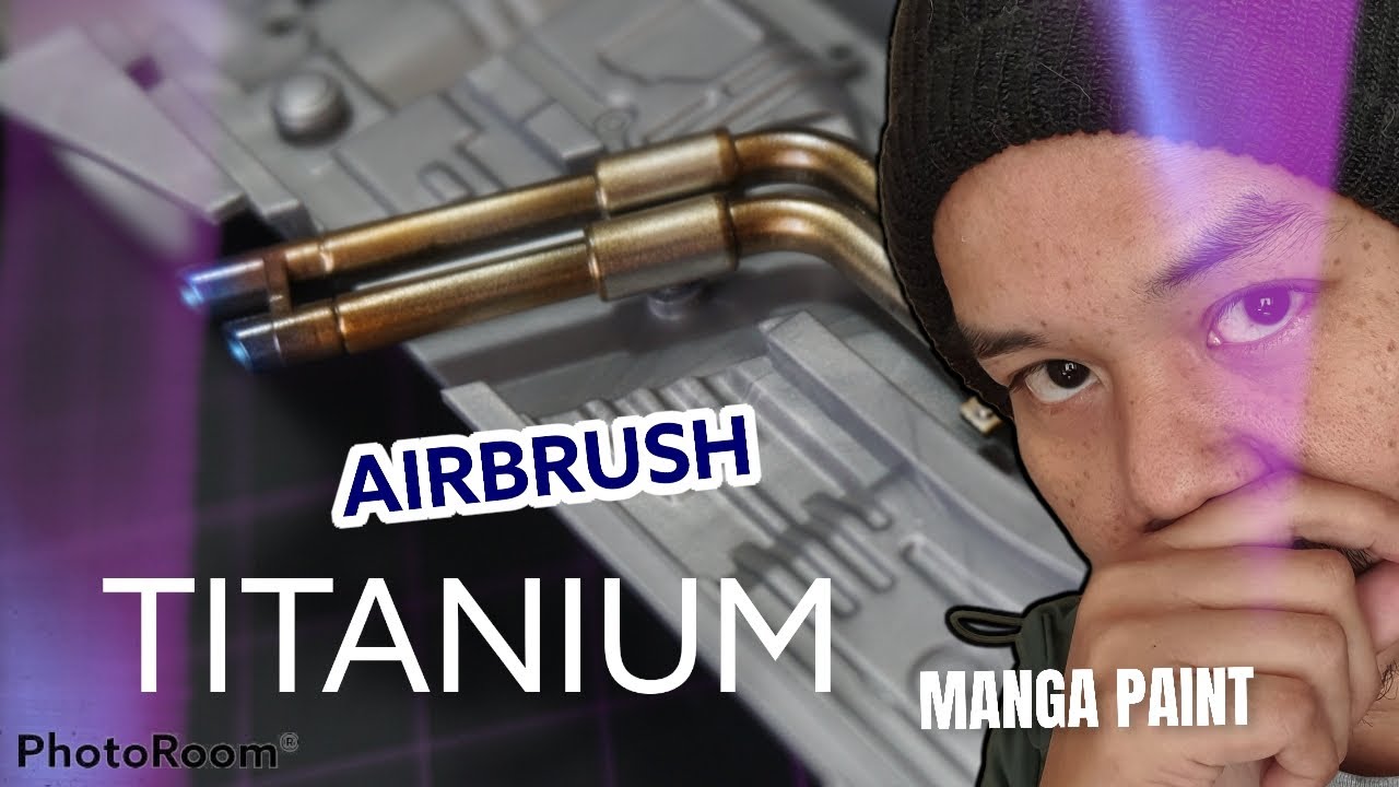 How to Airbrush Titanium with Manga Paint 1/24 Tamiya exhaust part ...