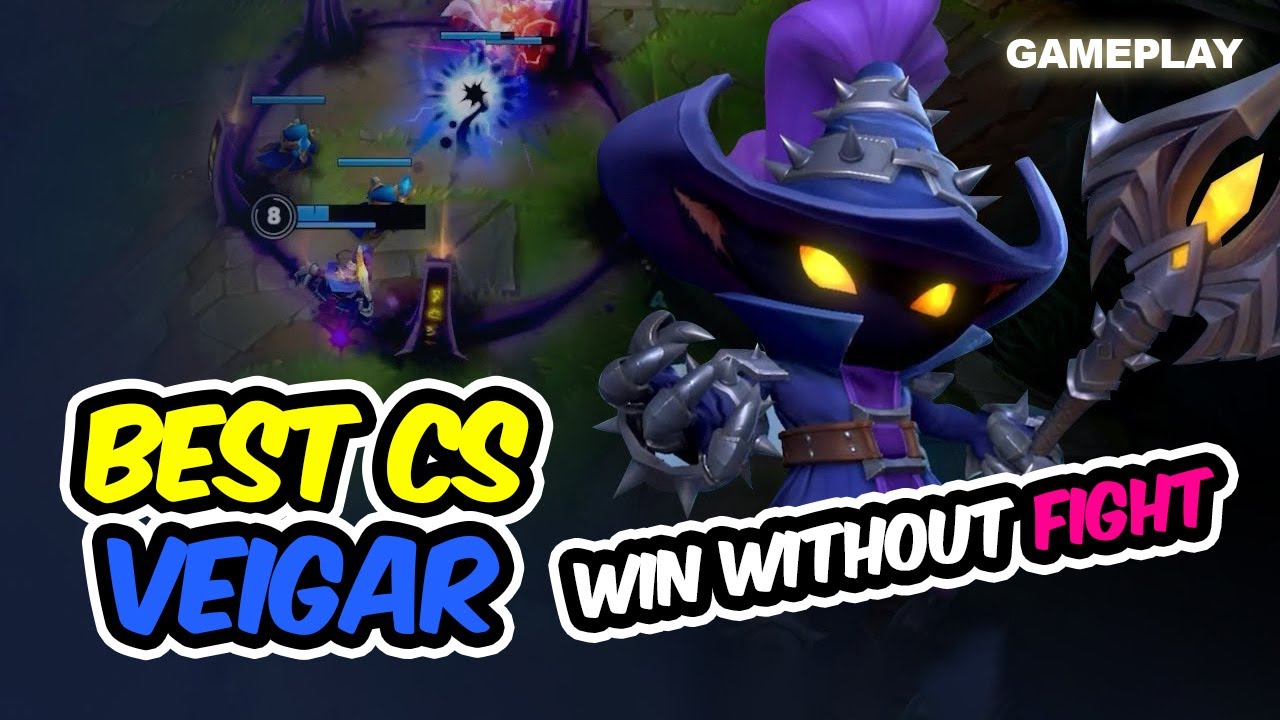 Veigar Farming CS Like a PRO ( Win a Game without Fight) | League of ...