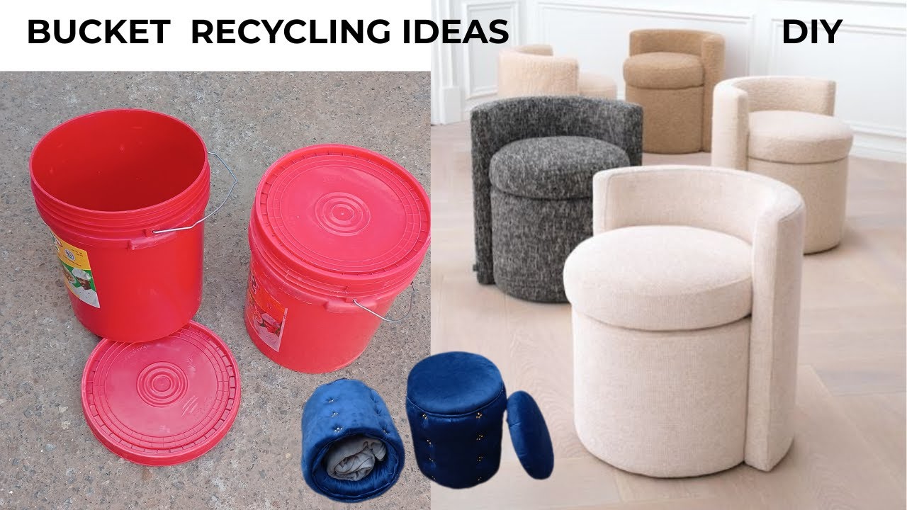 DIY Recycled Bucket// See how I transformed these plastic buckets - YouTube