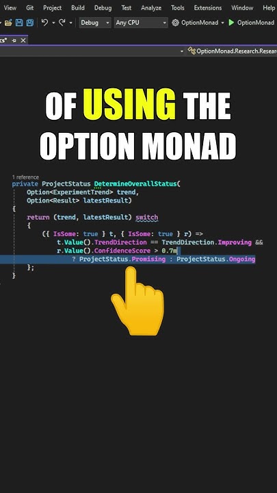 Exploring the Option Monad in C# (get rid of null) - YouTube