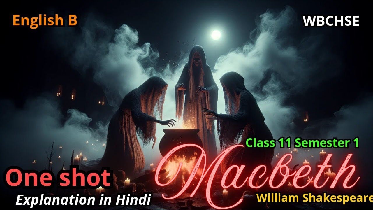 Macbeth|William Shakespeare|Class11|Semester1|Full explanation in hindi ...