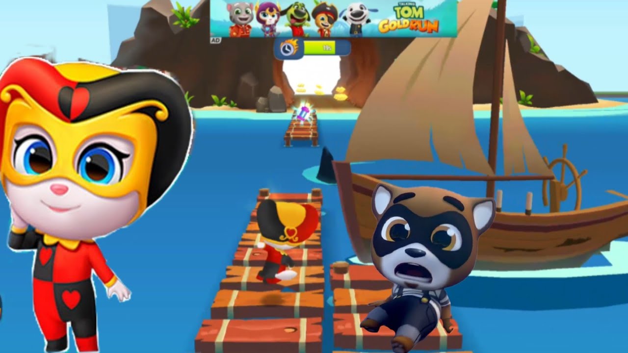 Talking Tom Gold Run Gameplay - Carnival Angela Tom Ocean Ship - (Full ...