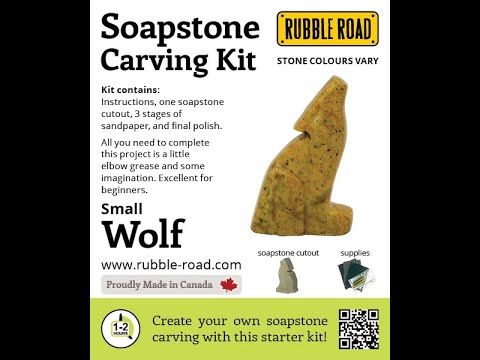 Small Wolf Soapstone Carving Kit Tutorial - YouTube