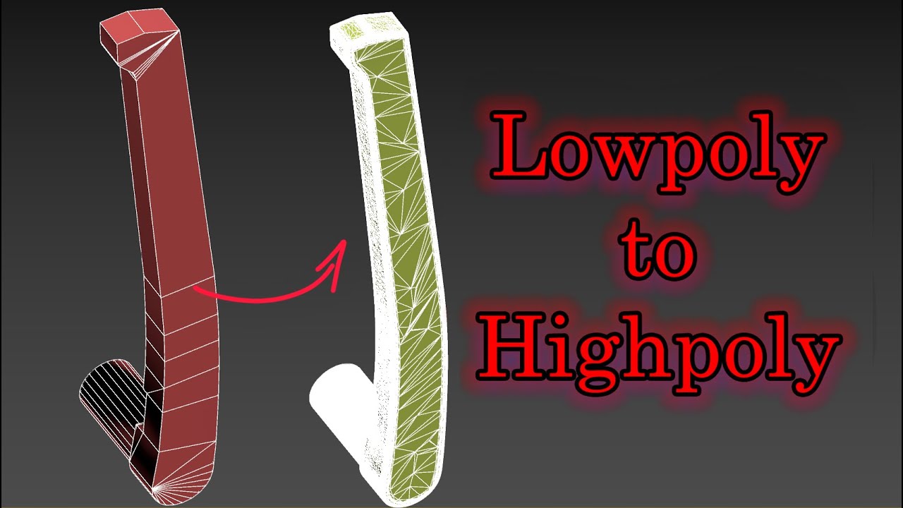 low-poly to high-poly - WAY 2 (low to high conversion) - YouTube
