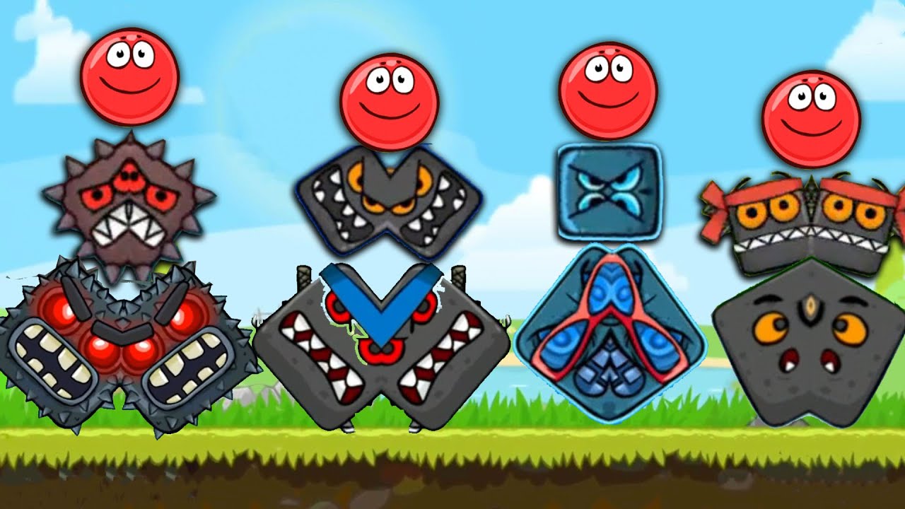 Red Ball 4 - ALL LEVELS ALL BOSSES TWIN MODE VS TWIN CLASSIC RED BALL ...