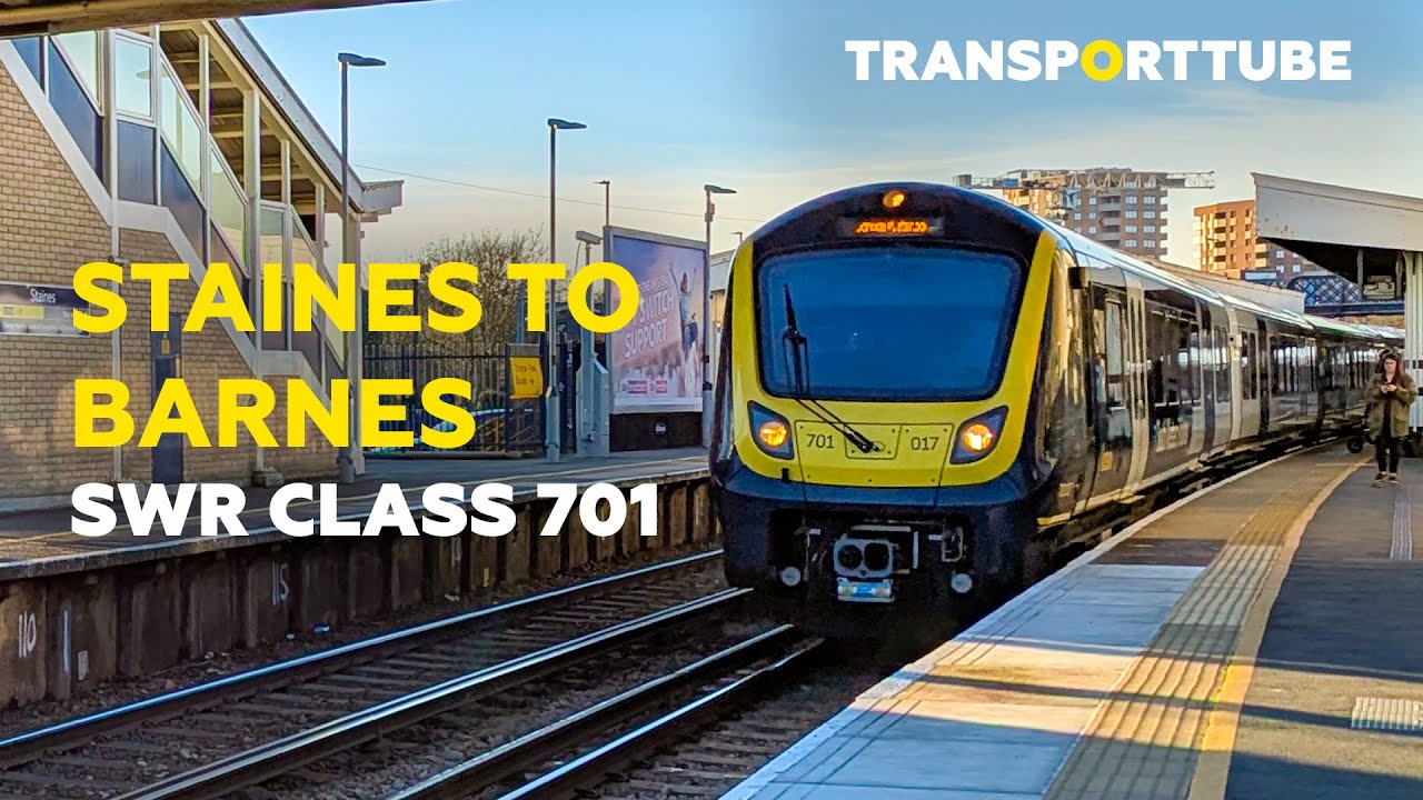 Staines to Barnes | SWR Class 701 | Realtime - YouTube