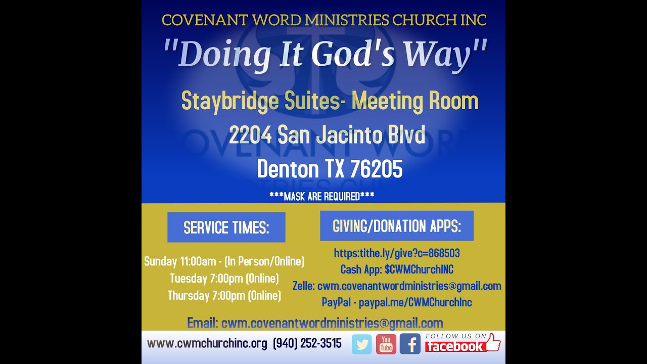 Covenant Word Ministries Church Inc w/Pastor Eric Scott - YouTube