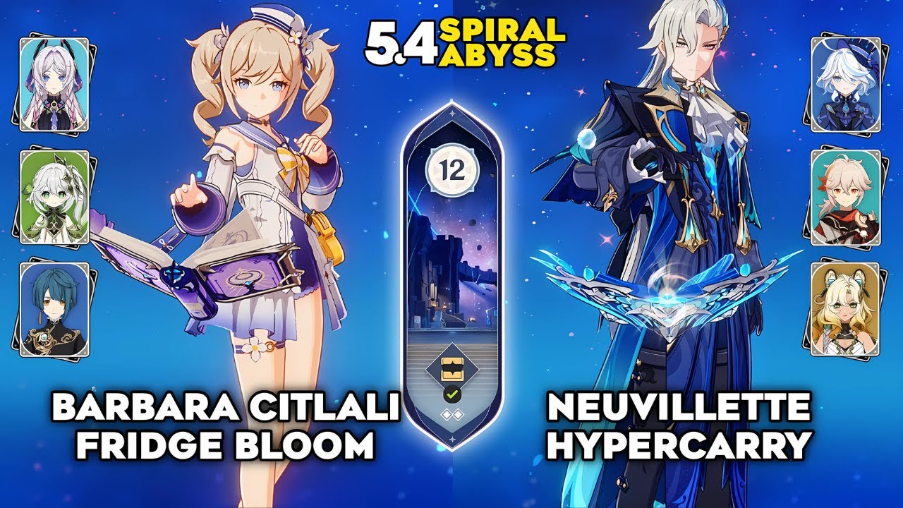 C6 Barbara Citlali Fridge & C1 Neuvillette Hypercarry | Spiral Abyss 5. ...