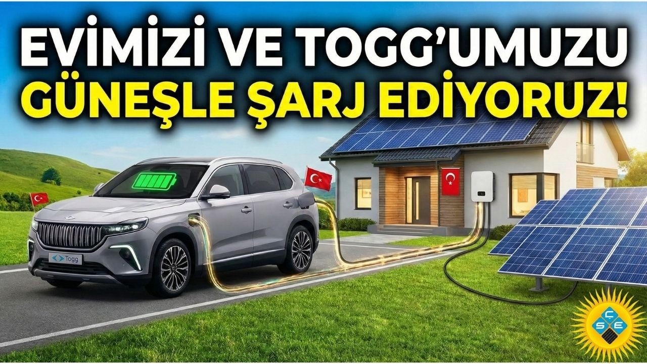 YİNE TOGG ELEKTRİKLİ ARACI GÜNEŞTEN ŞARJ ETTİK SOLAR ENERJİ İLE ŞARJ ...