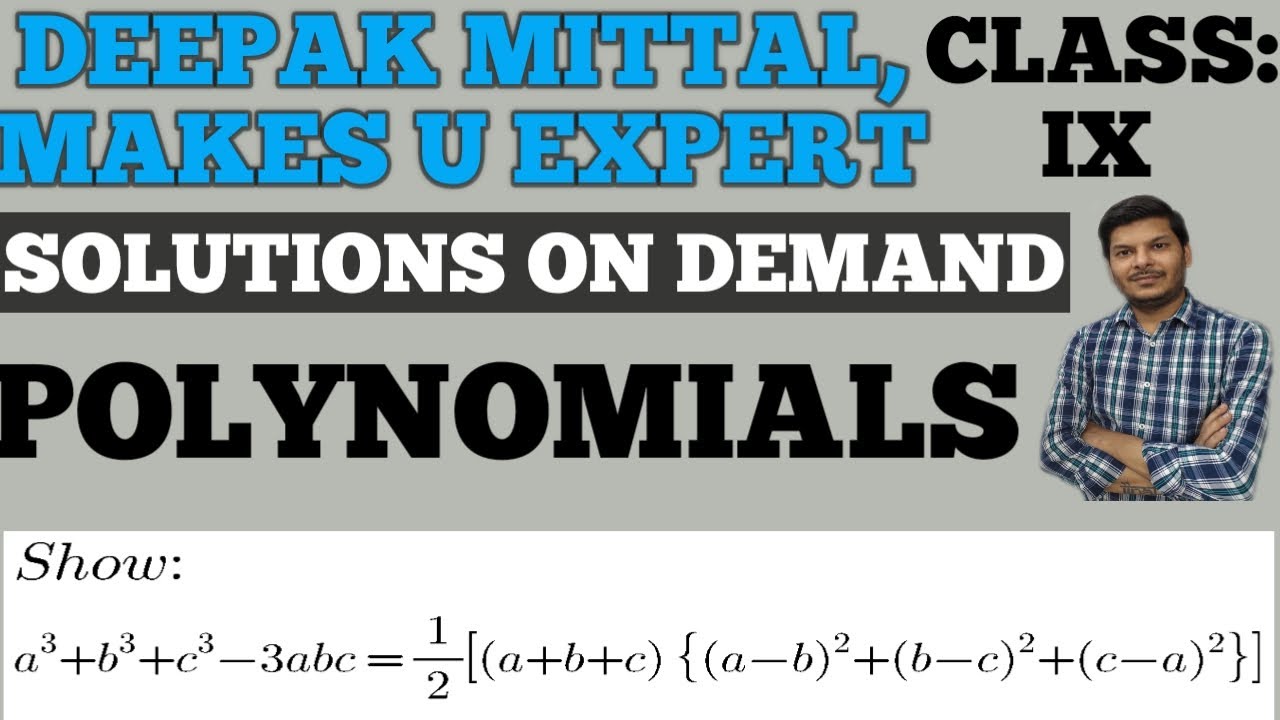 CLASS IX, POLYNOMIALS - YouTube